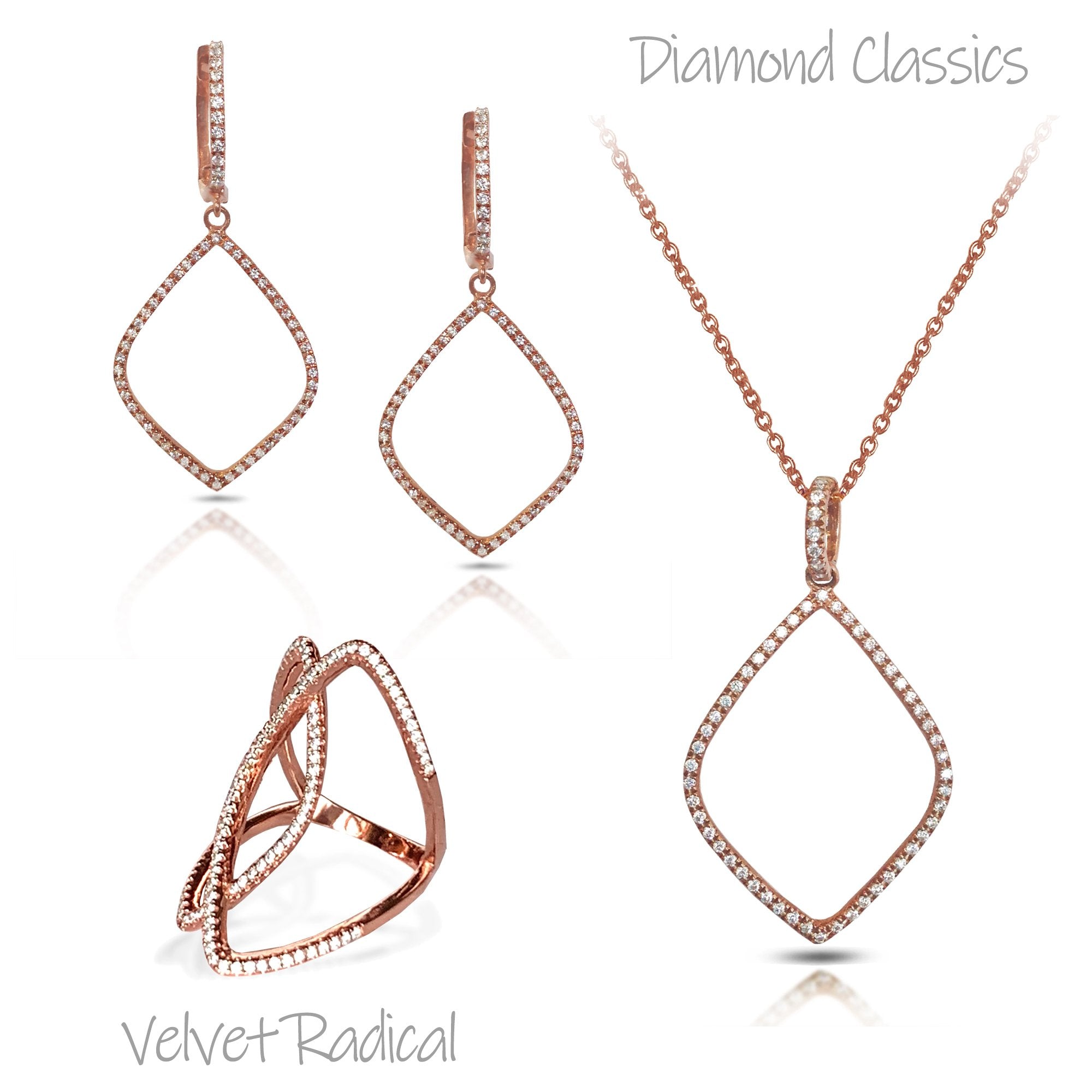 14K Open Face Diamond Kite Charm Pendant MP13265 – mastini.com